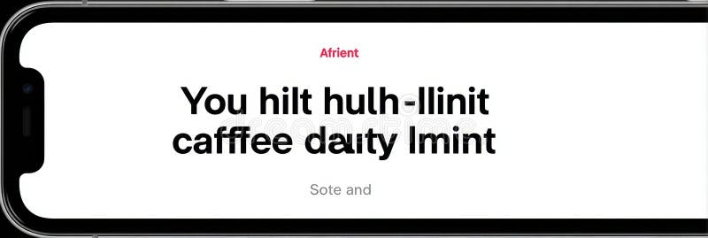 Daily Caffeine Limit Alert is Displayed on a Mobile Screen Indicating ...