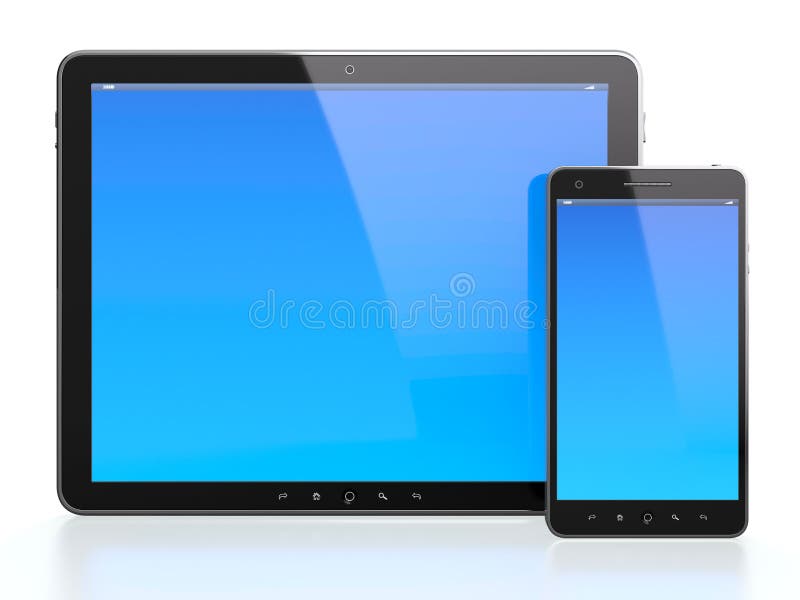 MOBILE DEVICES Empty Screens Stock Illustration - Illustration of ...