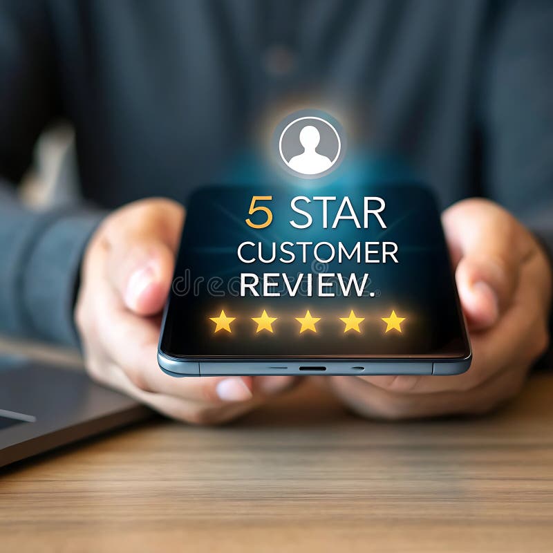 Mobile Devices Displaying Customer Reviews and Feedback Ratings Stock ...
