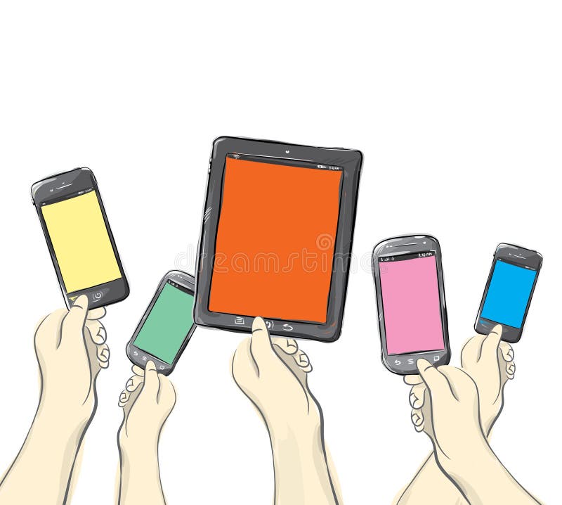 Mobile Devices stock vector. Illustration of business - 46067435