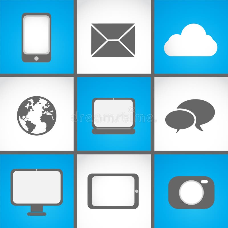 Mobile devices icon set stock vector. Illustration of download - 33309966