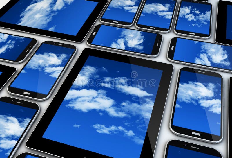 Mobile devices stock illustration. Illustration of collection - 51796821