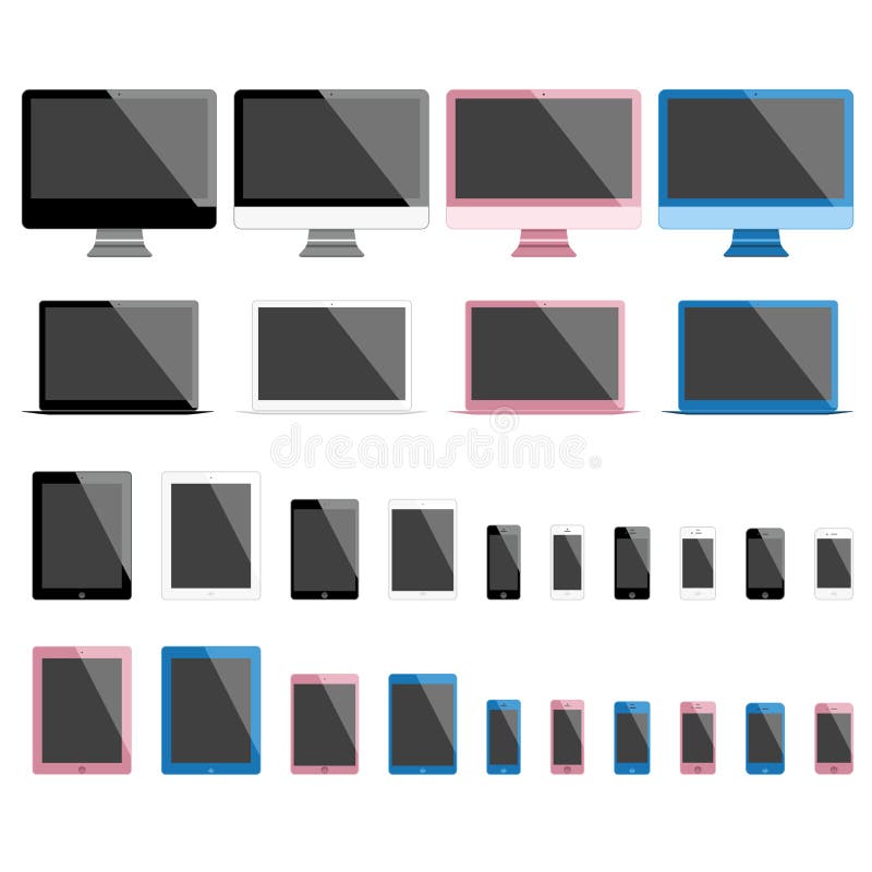 Mobile Devices Connected In Cloud Stock Vector - Illustration of data ...