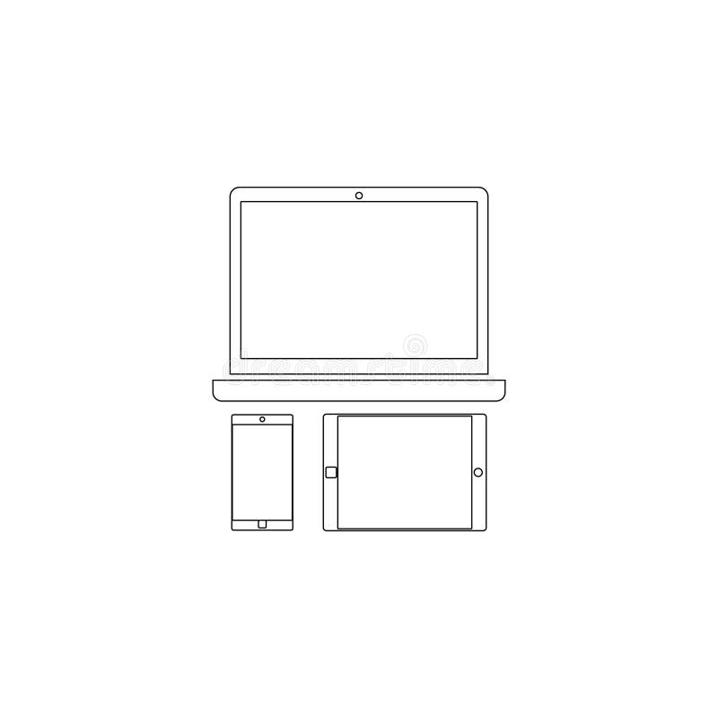 Mobile Devices. Flat Vector Icon Stock Vector - Illustration of phone ...