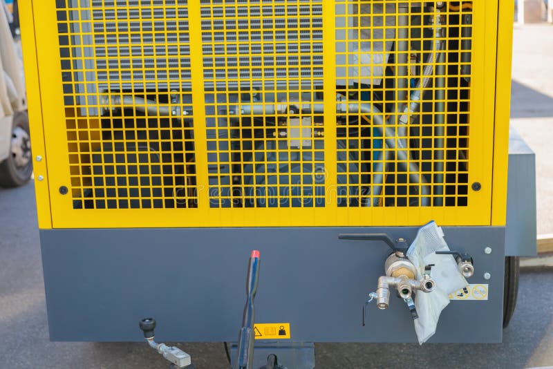 Mobile Diesel Compressor on Wheels for Supplying Pneumatic Air To ...