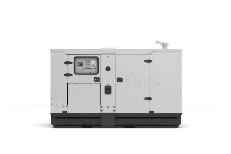 Mobile Diesel Generator for Emergency Electric Power Front View 3d ...