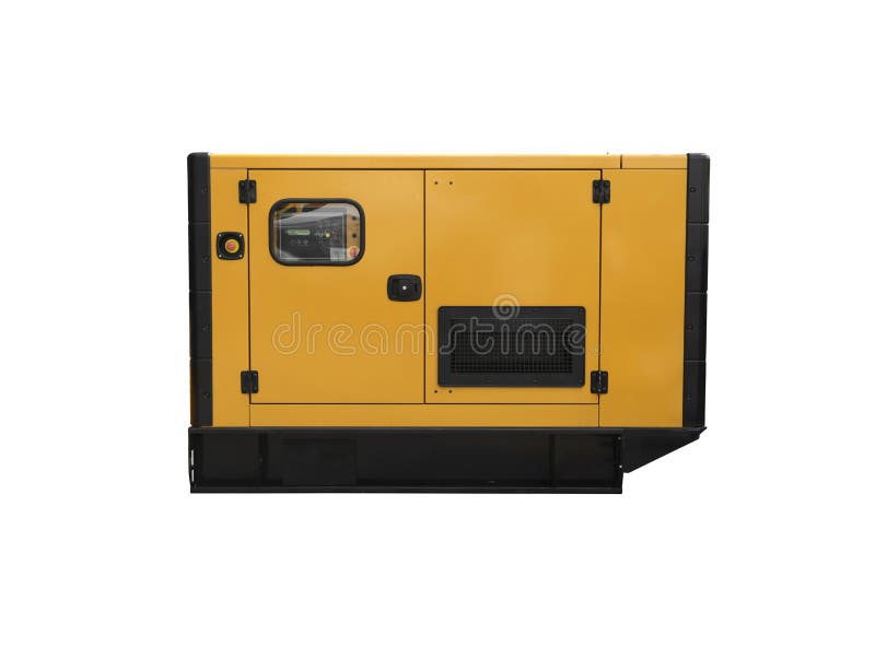 Yellow Mobile Diesel Generator for Emergency Electric Power Stock Image ...