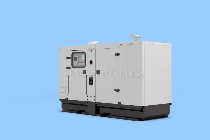 Mobile Diesel Generator for Emergency Electric Power Left View 3d ...