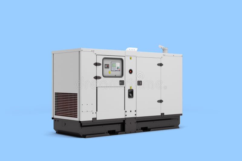Mobile Diesel Generator for Emergency Electric Power Right View 3d ...