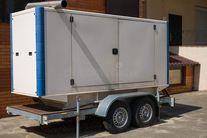 Mobile Diesel Generator for Emergency Electric Power on the Trailer ...