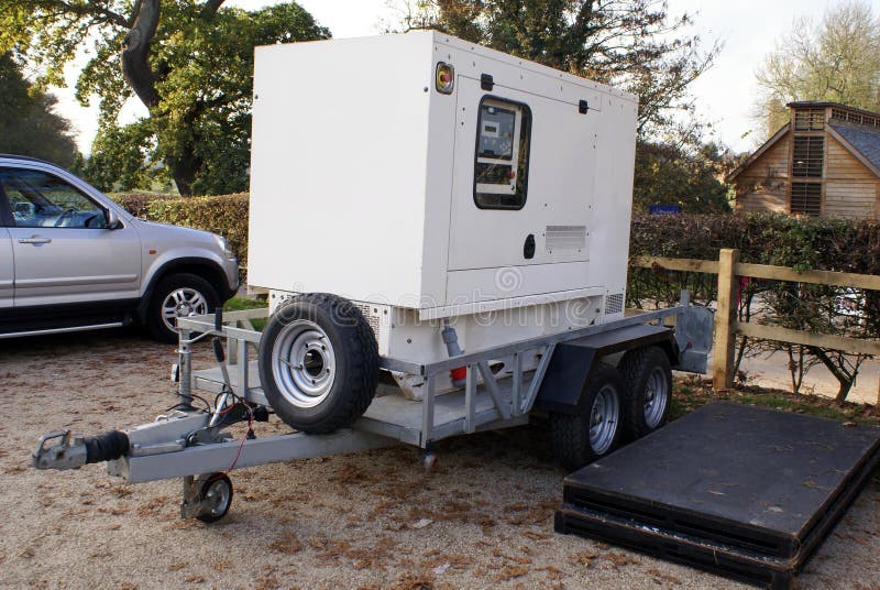 Mobile Diesel Generator on a Trailer Stock Image - Image of electrical ...