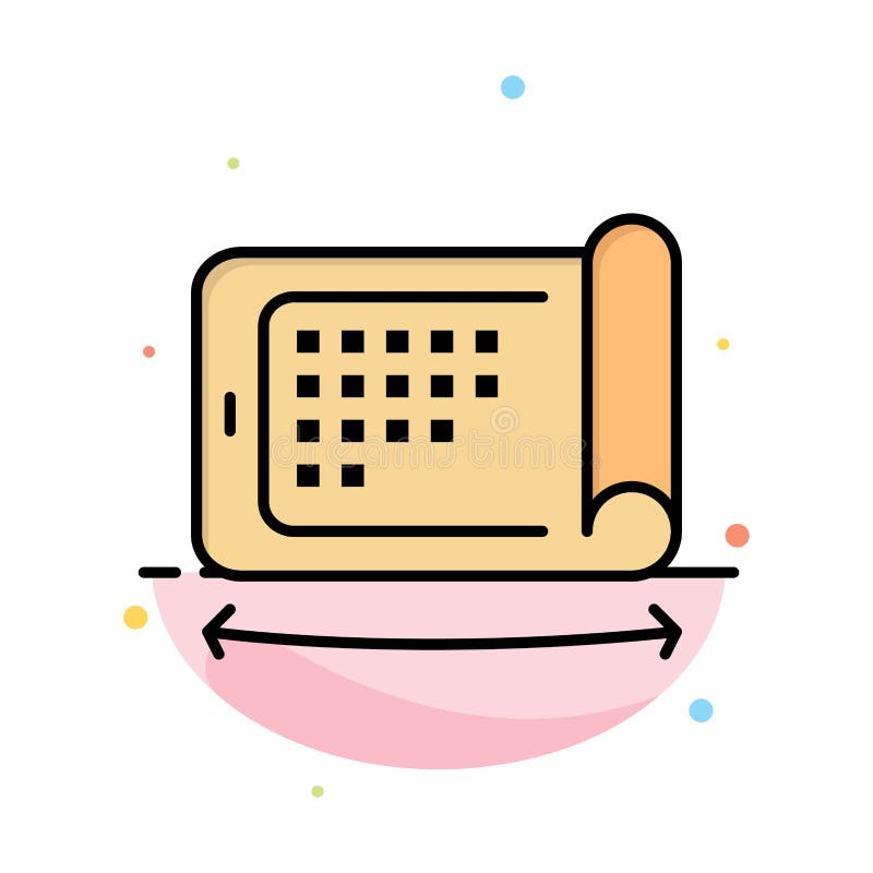 Mobile, Display, Technology, Flexible Abstract Flat Color Icon Template ...