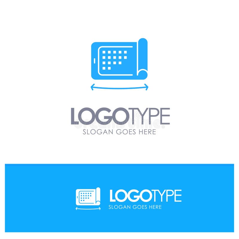 Mobile, Display, Technology, Flexible Blue Solid Logo with Place for ...