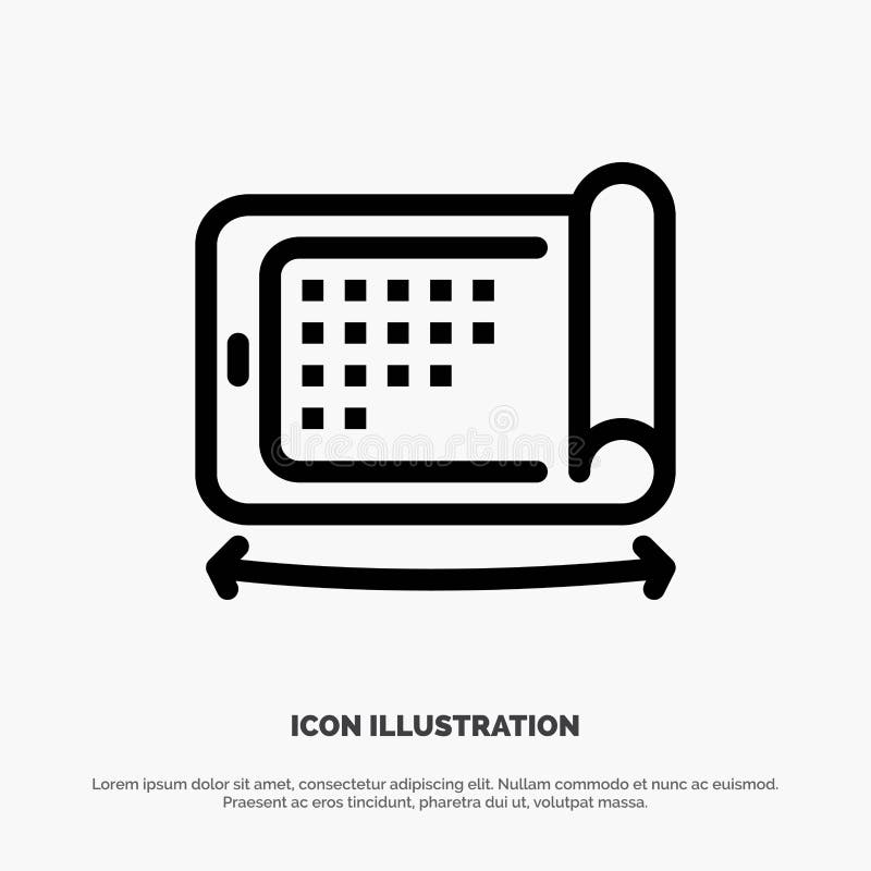 Mobile, Display, Technology, Flexible Line Icon Vector Stock Vector ... Mobile, Display, Technology, Flexible Line Icon Vector Stock Vector ...