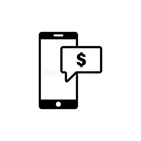 Mobile Dollar Icon Graphic Design Template Illustration Stock ...
