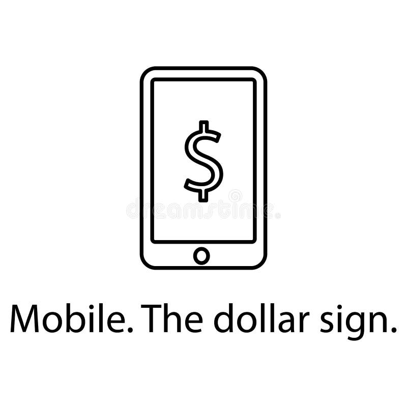 Mobile Dollar Sign Icon. Element of Web Icon with Name for Mobile ...