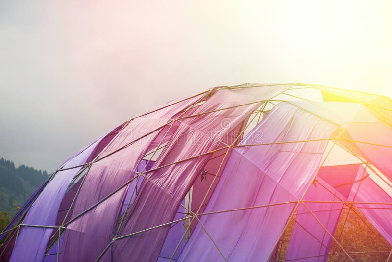 A Geodesic Dome Tents. a Hemispherical Thin-shell Structure Lattice ...