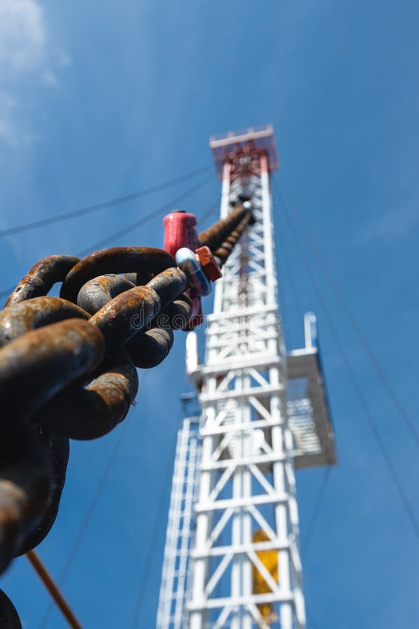 Mobile Drilling Rig Close-up. Drilling and Servicing Oil and Gas Wells ...