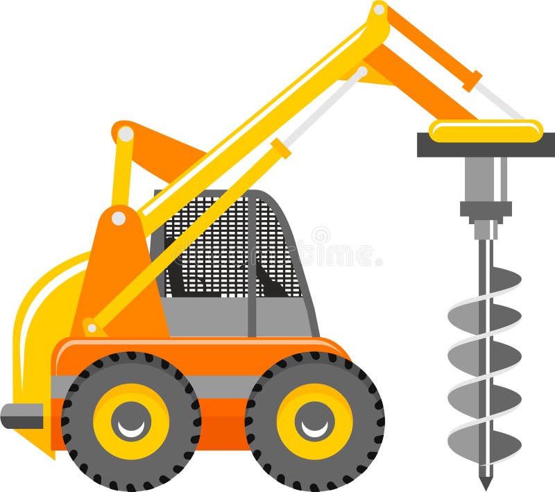 Mobile Drilling Rig Truck Icon in Flat Style. Vector Illustration Stock ...