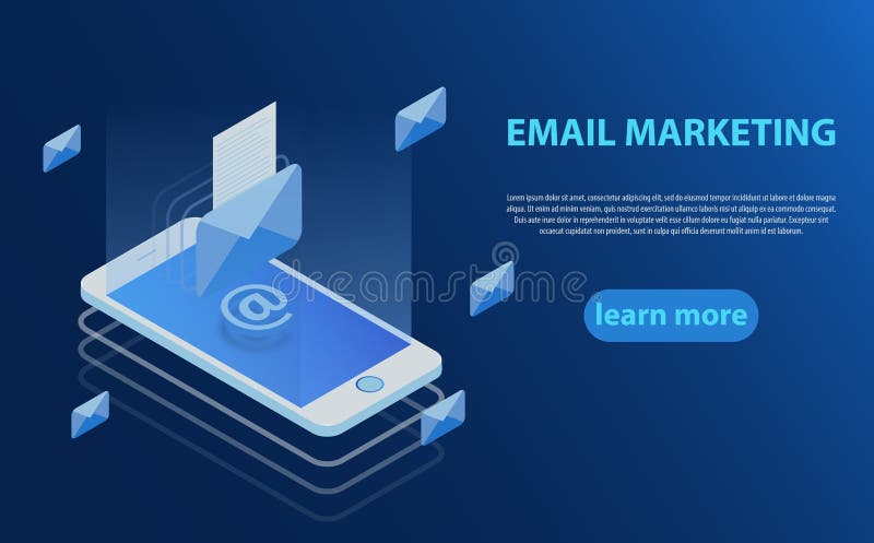 Mobile E-mail Notification Concept. Communication, Information ...