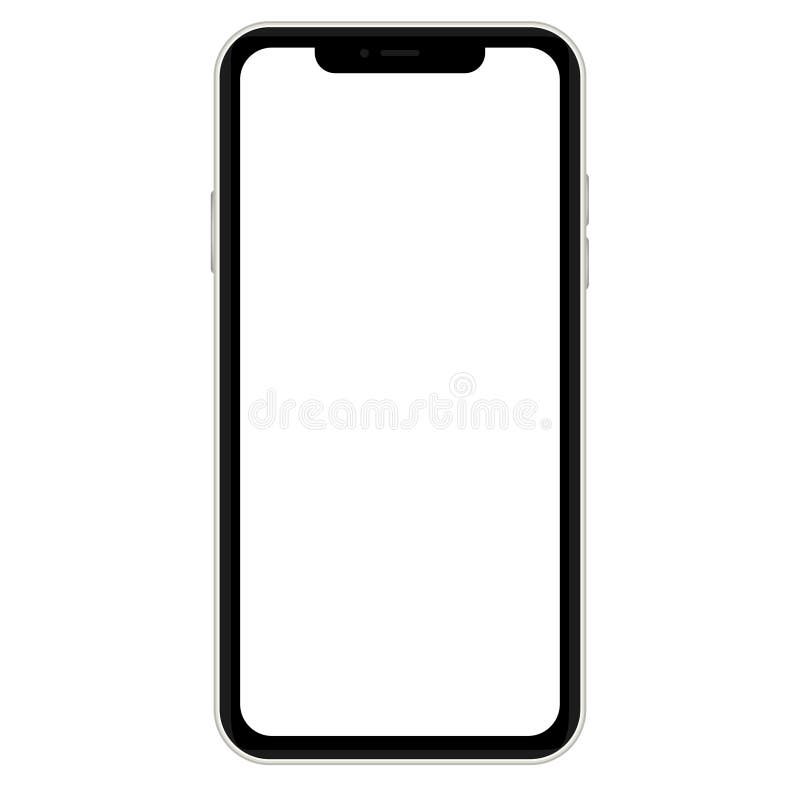 Mobile Electronic Cell Phone Illustration Empty Screen Stock Vector ...