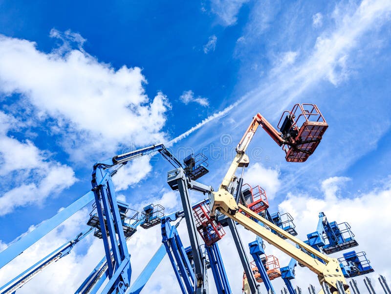 A Mobile Elevated Working Platform (MEWP) for Working at Height Stock ...