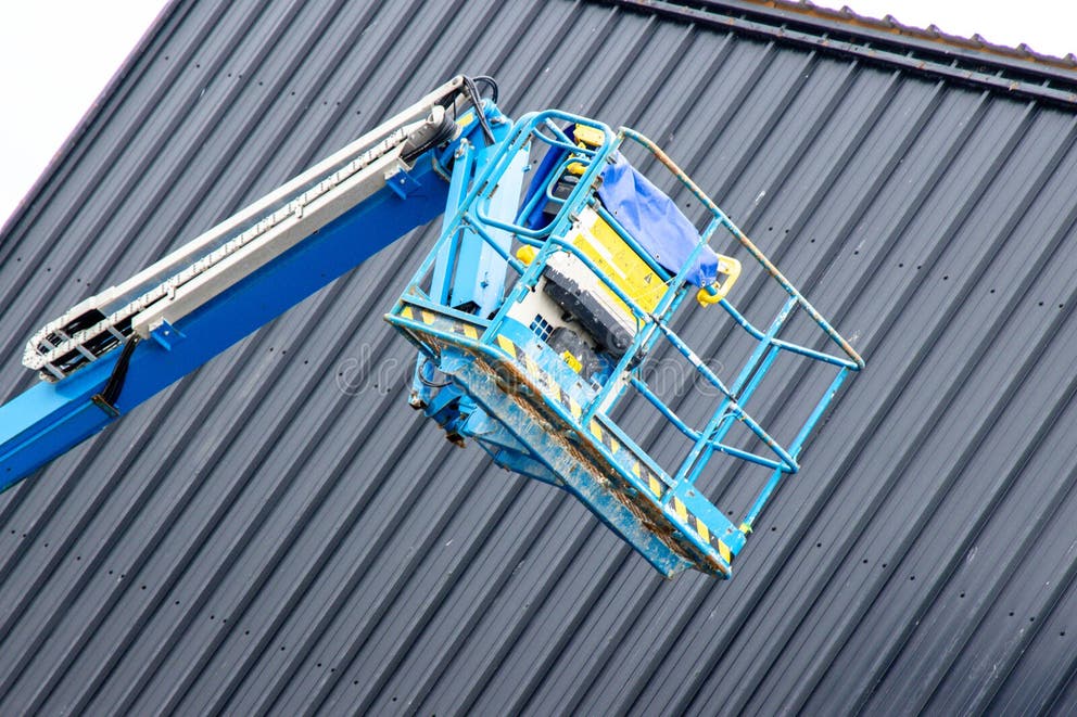 A Mobile Elevated Working Platform (MEWP) for Working at Height Stock ...