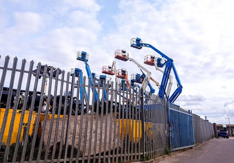 Mobile Elevated Working Platforms (MEWPs Stock Photo - Image of ...