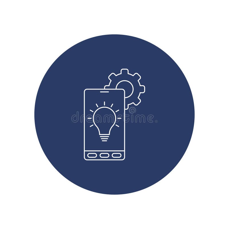 Mobile Engineering Icon Vector Stock Vector - Illustration of light ...