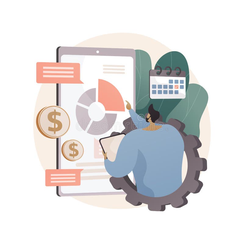 Mobile Expense Management Abstract Concept Vector Illustration. Stock ...