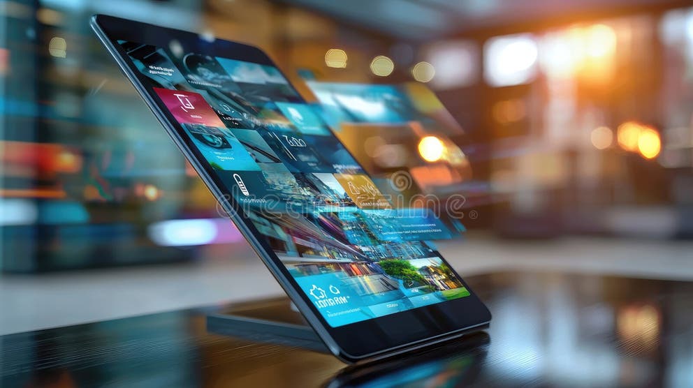 Mobile Experience: Smartphone Featuring Multimedia Programs, Delivering ...