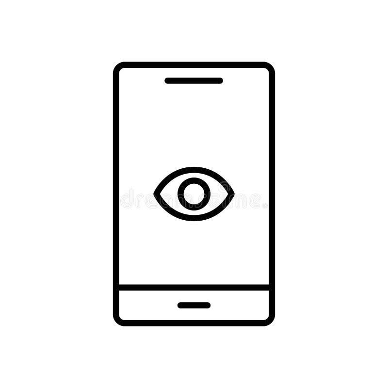 Mobile Eye Icon for Vision Care, Smartphone Apps, and Technology ...