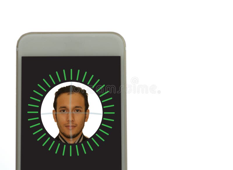 Mobile With Face Recognition Stock Image - Image of create, enabled ...