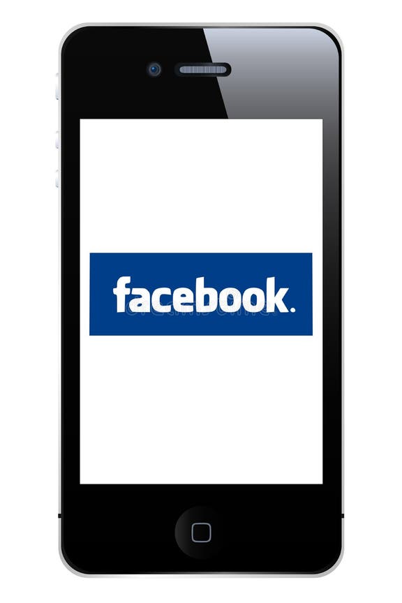 Mobile facebook editorial stock photo. Illustration of social - 21765783