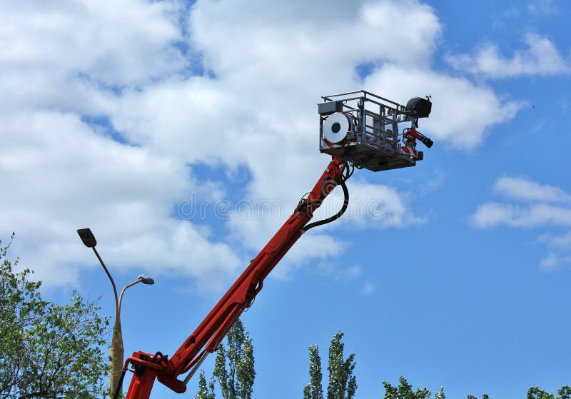 Mobile Fire Escape with Rescue Cradle Stock Image - Image of evacuating ...