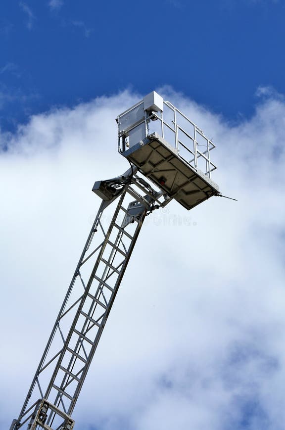 Mobile Fire Escape with Rescue Cradle Stock Photo - Image of ...