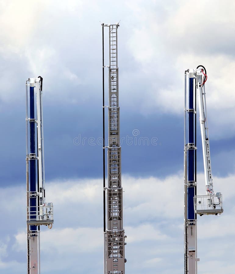 Mobile Fire Escape with Rescue Cradle Stock Image - Image of cradle ...