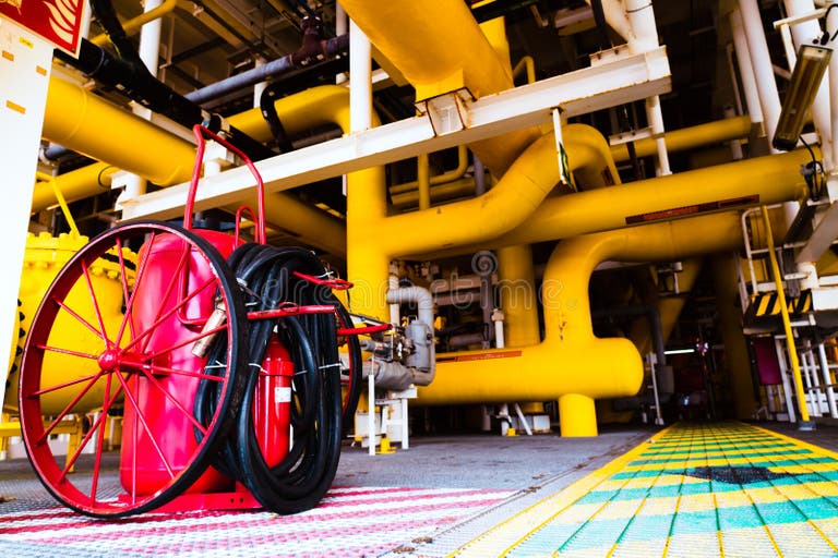 Mobile Fire Hydrant Positioned on the Drilling Rig in Case of Emergency ...