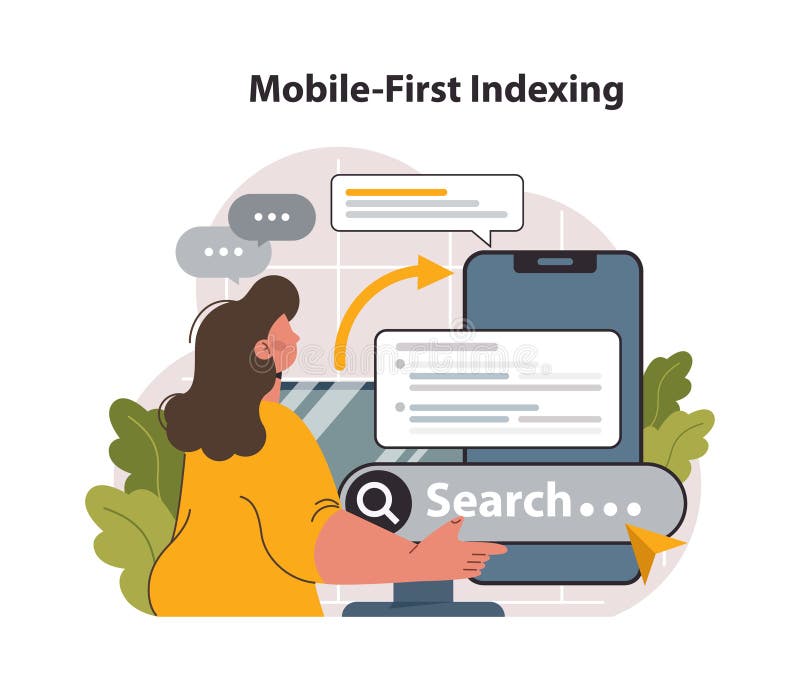 Mobile-first Indexing. Website Smartphone Version Development Stock ...