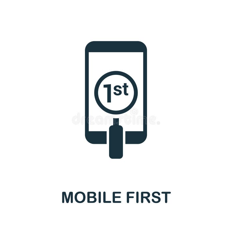 Mobile First Vector Icon Symbol. Creative Sign From Seo And Development ...