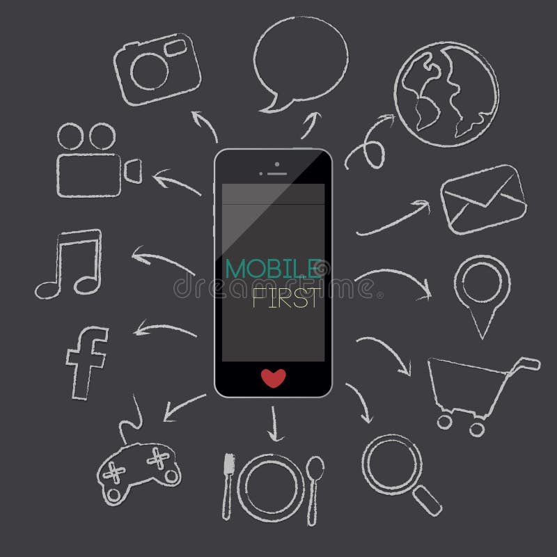 Vector Mobile App Infographics in Flat Style Stock Vector ...