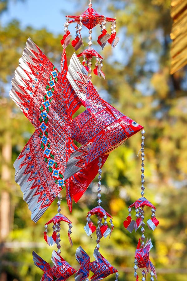 Mobile Fish Made with Palm Leaf Stock Photo - Image of mobile, handmade ...