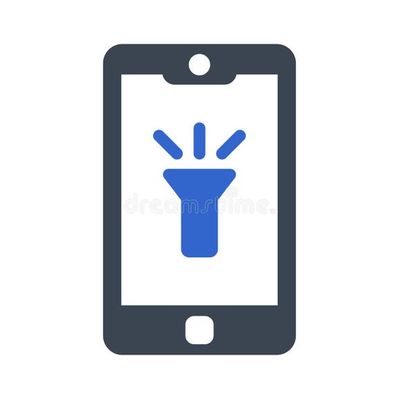 Mobile Flashlight icon stock vector. Illustration of mobile - 212679612