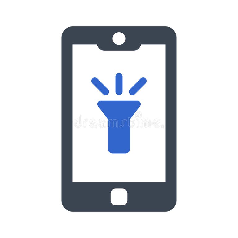 Mobile Flashlight icon stock vector. Illustration of mobile - 212679612