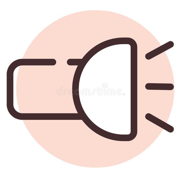 Mobile flashlight, icon stock vector. Illustration of show - 261077081