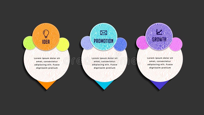 Flat Infographic with Texture Stock Illustration - Illustration of ...