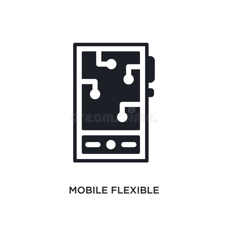Mobile Flexible Display Isolated Icon. Simple Element Illustration from ...