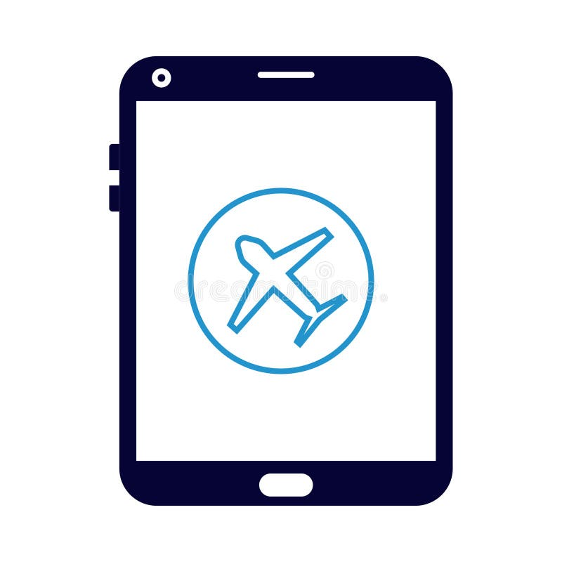 Mobile, Flight, Plane, Online, Mobile Online Flight Check-in Icon Stock ...
