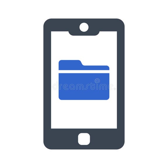 Mobile folder icon stock vector. Illustration of mobile - 212679662