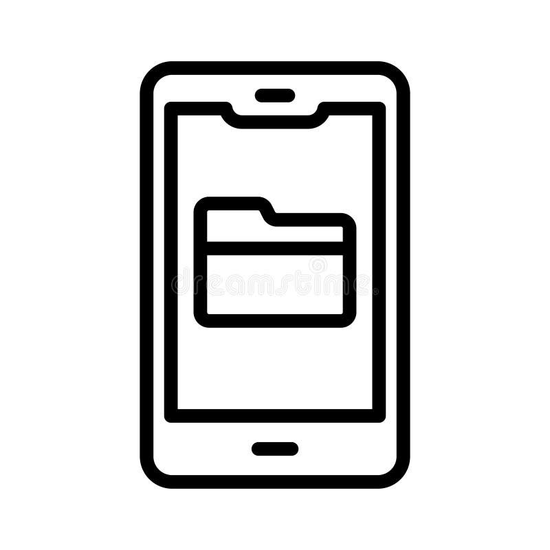 Mobile folder icon stock vector. Illustration of beautiful - 212679973